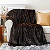 Amazon.com: BATTILO HOME Luxury Brown Faux Fur Throw Blanket, Large ...