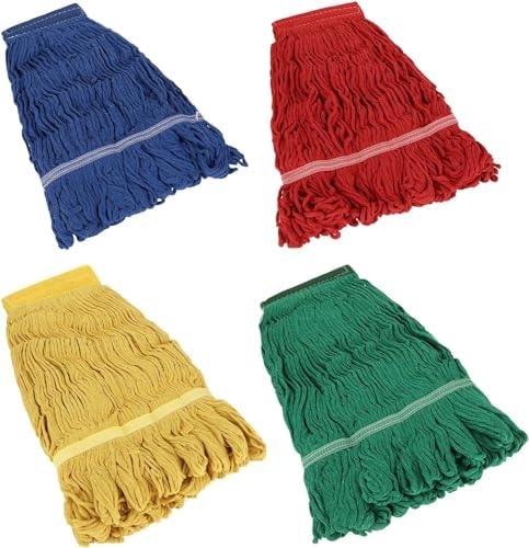 Amazon.com: 4 Pack Commercial String Mop Head, Replacement Heavy Duty ...