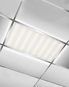 Fluorescent Light Covers for Ceiling Lights 1 Pack, Simple Cream ...