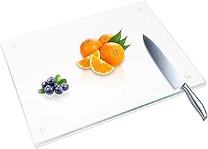 Amazon.com: JAMBALAY 20"x16" Tempered Glass Cutting Board for Kitchen ...