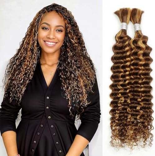Amazon.com : Brazilian Virgin Curly Human Hair Braiding Hair Extensions ...
