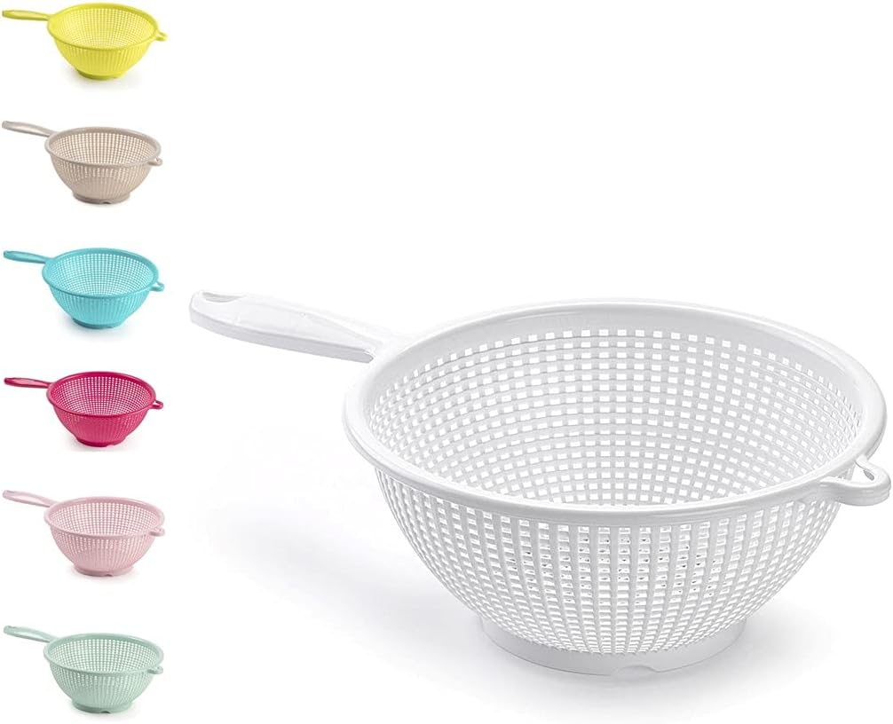 Chef Aid White Plastic Colander with Long Handle,40 x 26 x 11.5 cm ...
