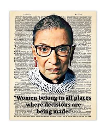 Amazon.com: Inspirational Ruth Bader Ginsburg Wall Art: "Women Belong ...