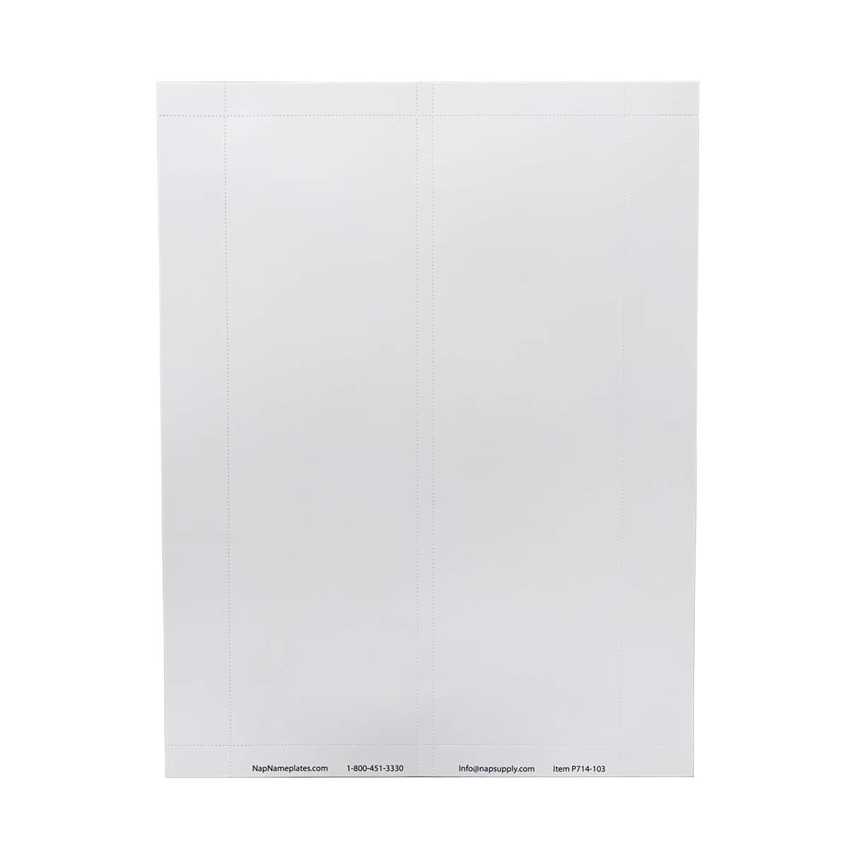 Snapklik.com : Perforated Paper Nameplate Inserts, Pack Of 20