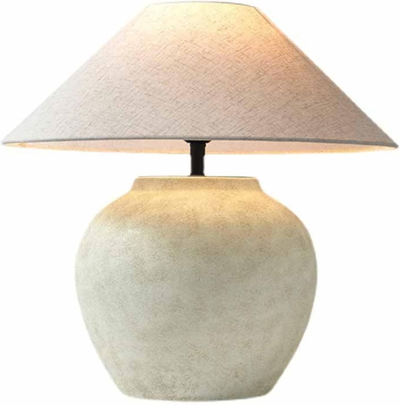 HUIBAOGONG Rustic Southwestern Jug Table Lamp 20'' Tall White Clay Pot ...