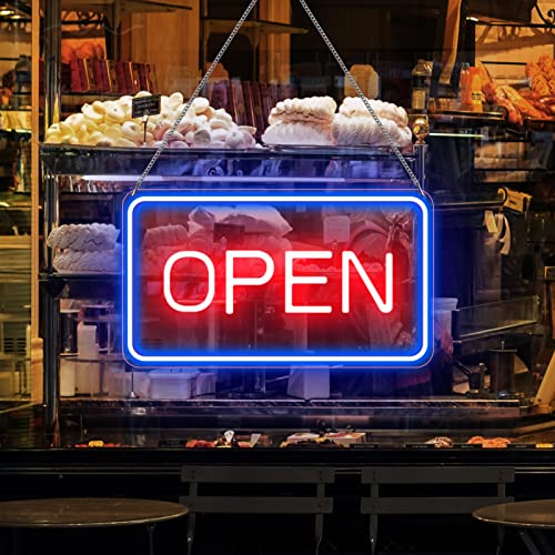 Led Neon Open Sign 16 5 X8 Lighted Open Signs For Business Shop On Off ...