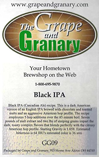 Amazon.com: Grape and Granary Black IPA Beer Kit- For 5 US Gallons ...