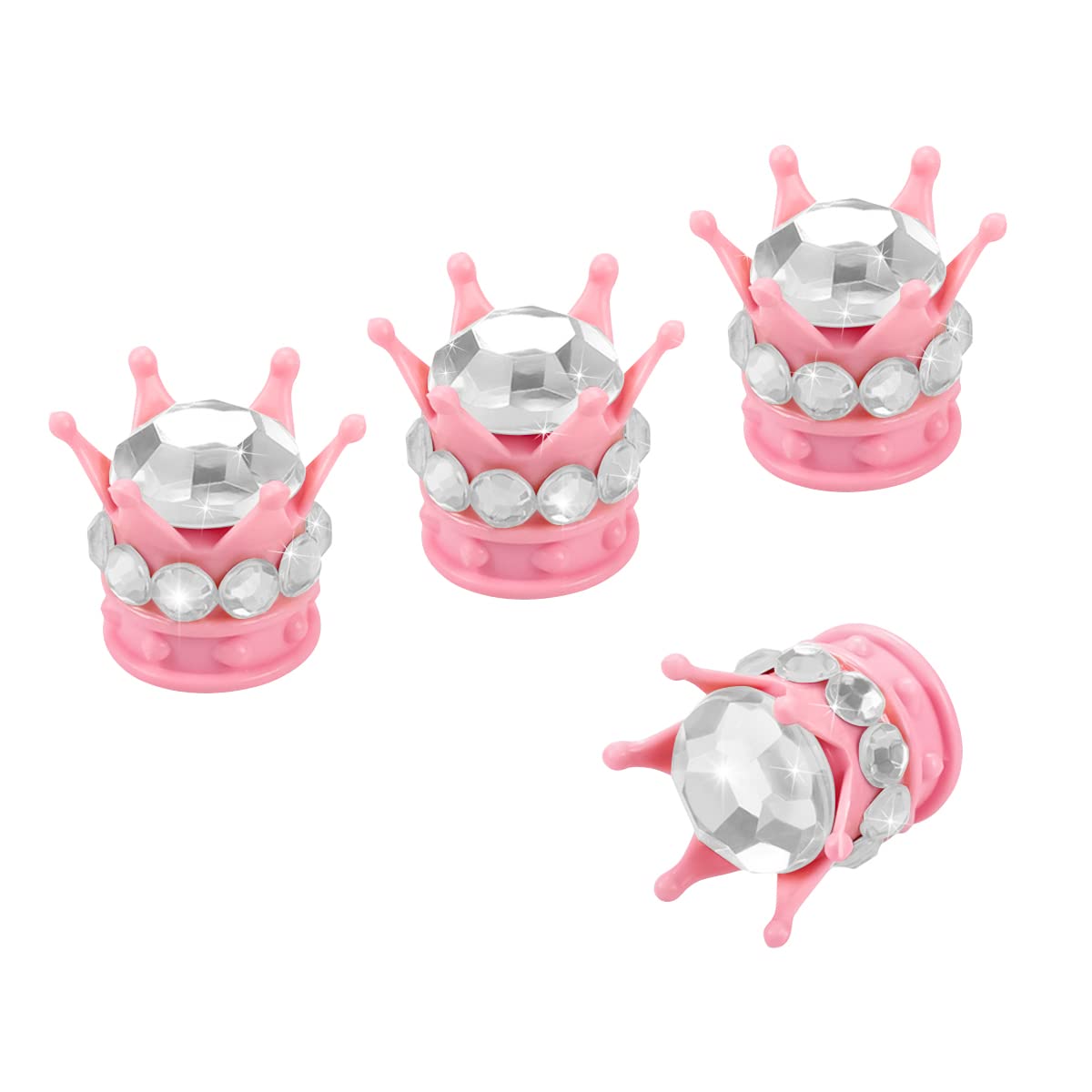 Amazon.com: Crown Tire Valve Stem Caps, 4Pcs Handmade Bling Rhinestone ...