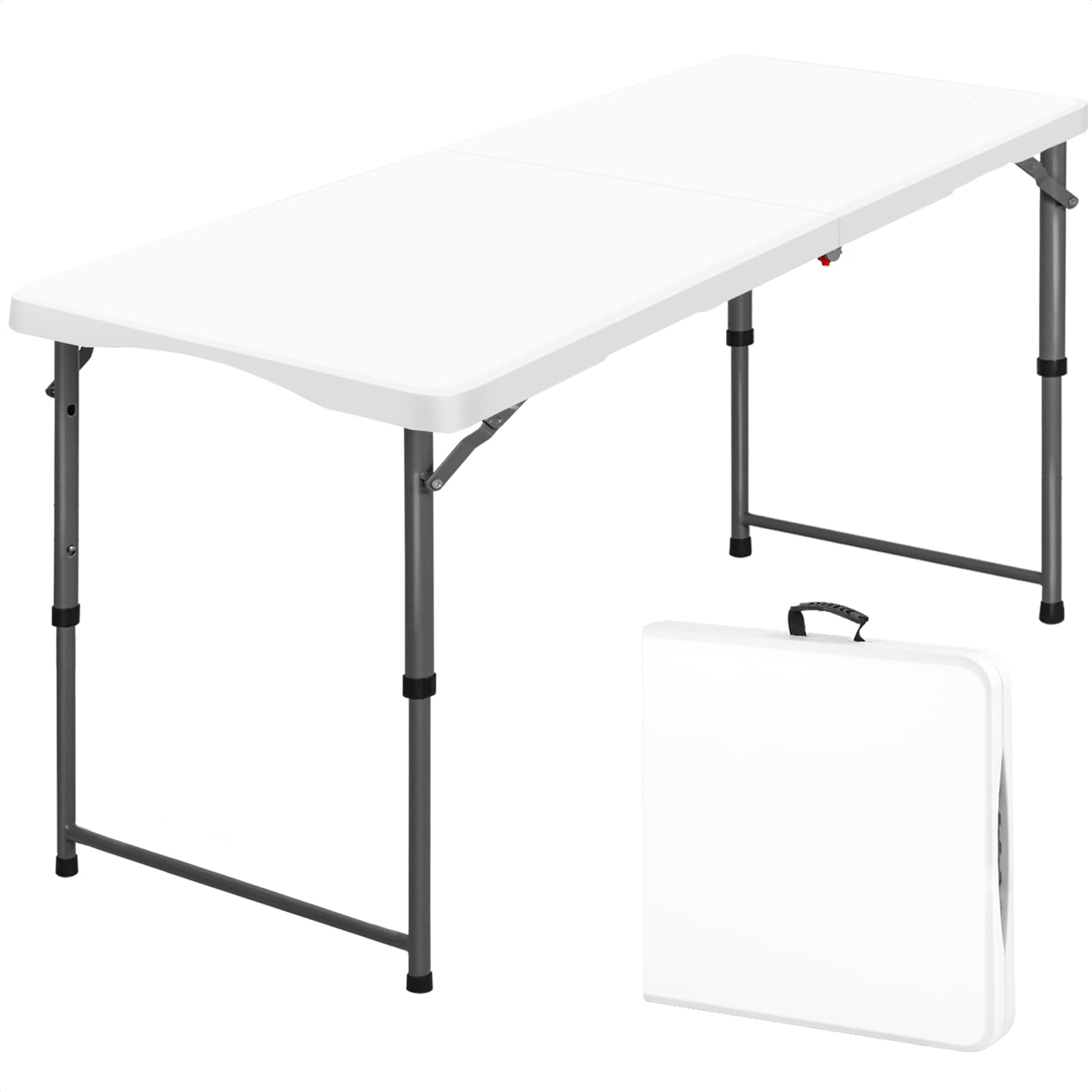 Amazon.com: Axidou Small Folding Tables 4 Foot, Portable Plastic Fold ...