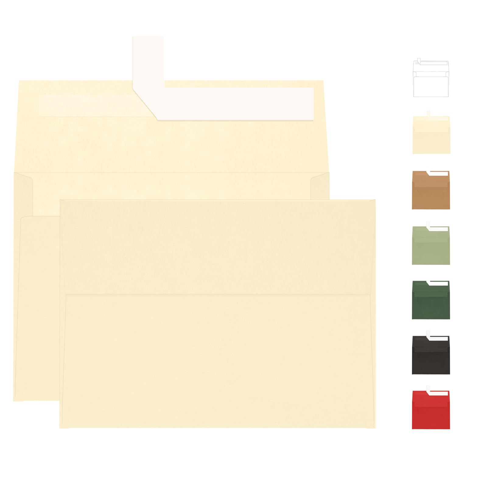 Snapklik.com : A7 Ivory Envelopes 100 Pack, 5x7 Self Seal Cream ...