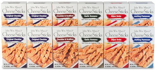 Amazon.com : 12-pack Assortment John Wm. Macy's CheeseSticks Combo ...