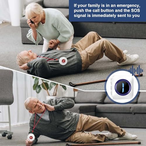 Snapklik.com : Wireless Caregiver Pager Call Button Nurse Calling Alert ...