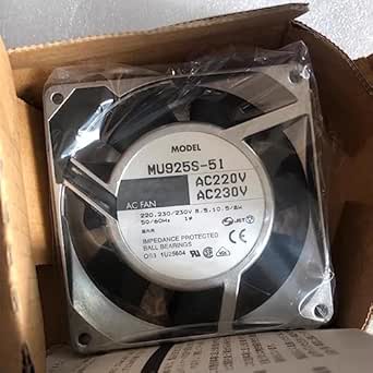 Amazon.com: AC220/230V 8.5/10.5/8W MU925S-51 9225 92mm 2-pin Aluminum Frame Cabinet Cooling Fan ...