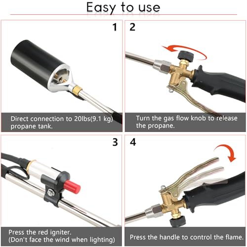 Snapklik.com : DASBET Propane Torch Weed Burner Kit High Output 500,000 ...
