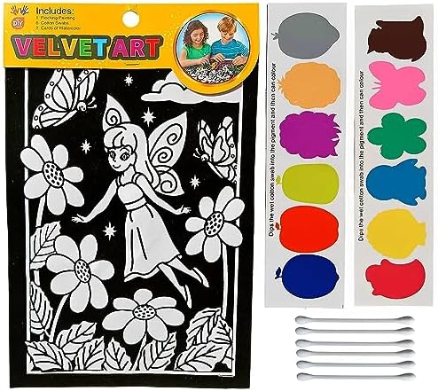Buy MONKEYTAIL Velvet Art Kit | 23x15.5cm | Flock Paint + Watercolor ...