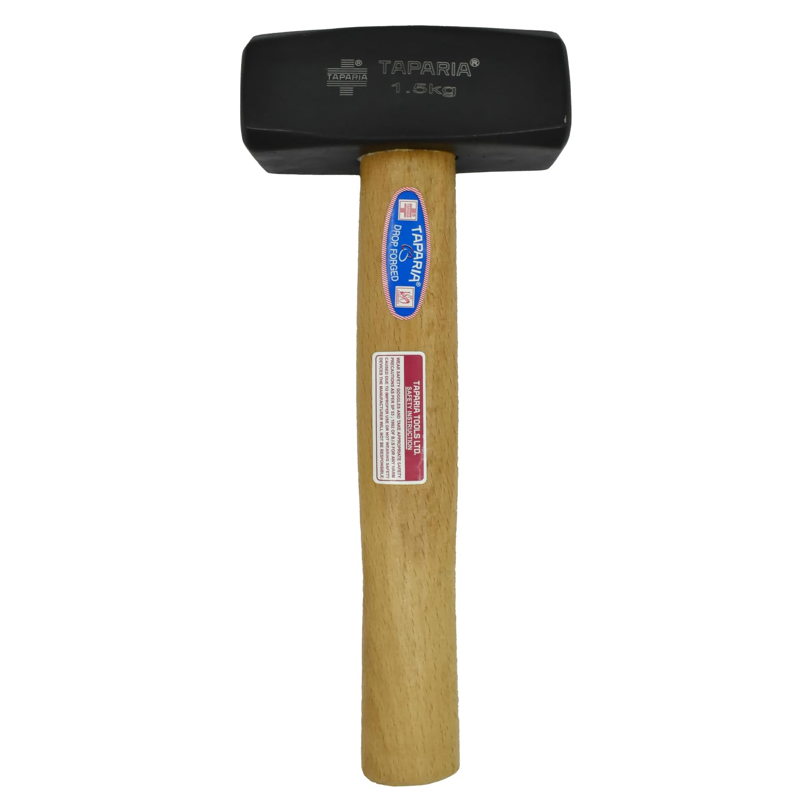 Taparia Club Hammer GH1500, 1.5kg Steel Head with hickory wood handle ...