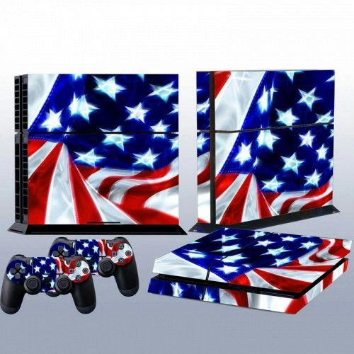 Amazon.com: Mod Freakz PS4 Console and Controller Vinyl Skin Decal USA ...