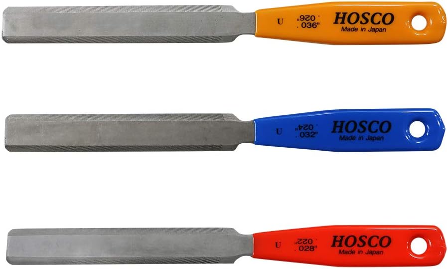 Amazon.co.jp: HOSCO Luthiers Tools GrooBar(グルーバー) ナット溝加工用スペーサー ウクレレ用4枚 ...