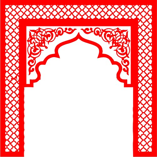 Sticker Bazzar Vinyl Matte Finish Temple Stencil Pattern Design ...