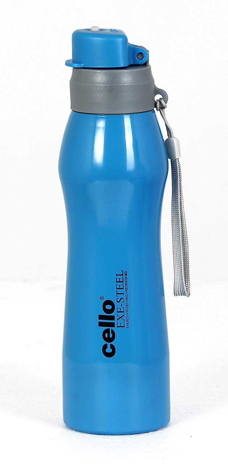 Cello Grippy Exe-Steel Water Bottle 1000ml Blue : Amazon.in: Home & Kitchen