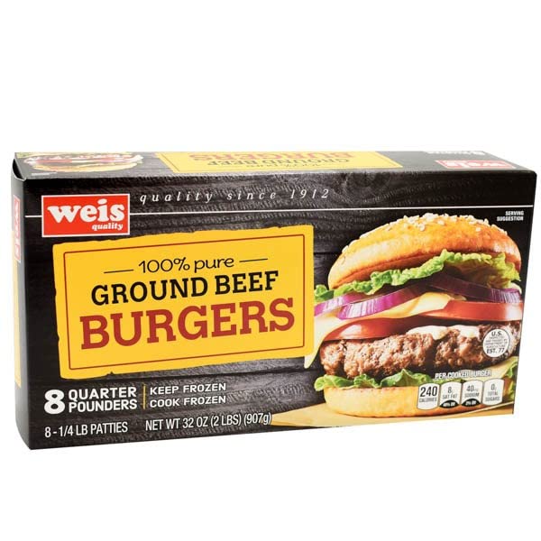 Amazon.com: Weis Quality, Frozen Beef Hamburgers, 32 Ounce : Grocery ...