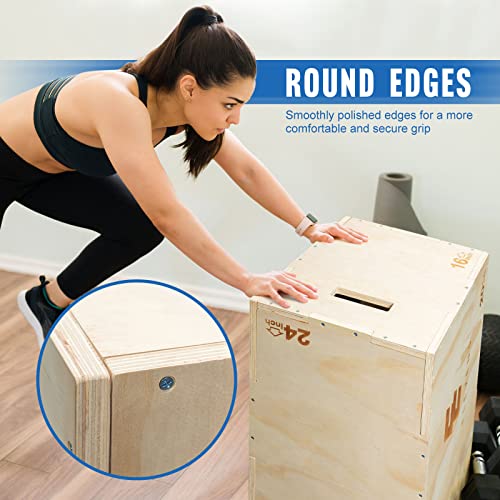 Snapklik.com : Elevens 3 In 1 Wooden Plyo Box Jump Box Plyometric Box ...