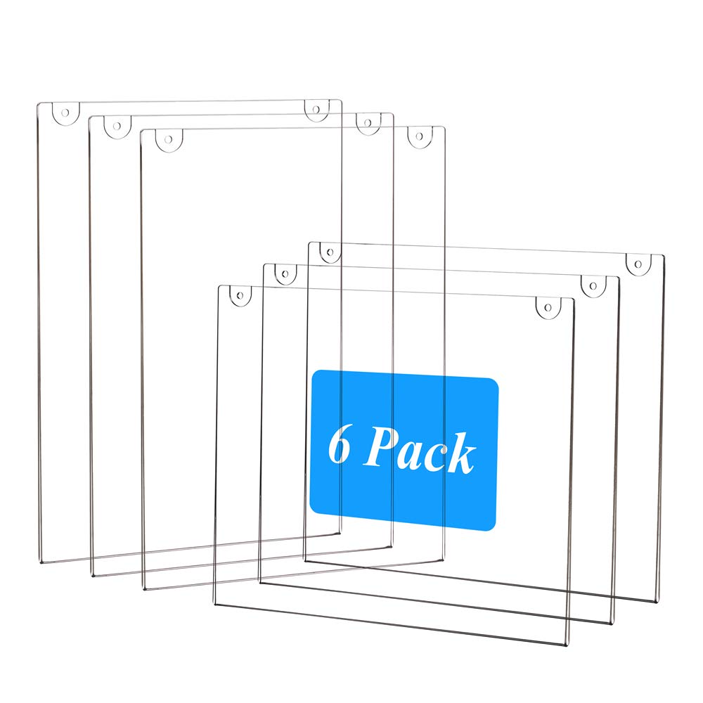6 Pack Wall Mount Acrylic Sign Holder 8 5 X | Desertcart QATAR