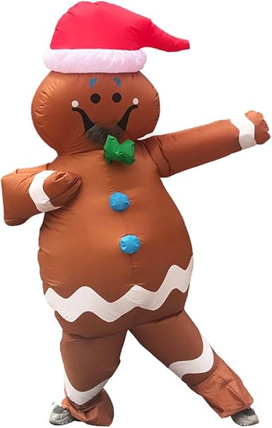 Amazon.com: DeHasion Christmas Inflatable Gingerbread Man Costume Party ...