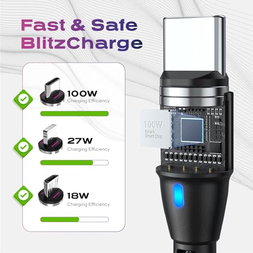 Statik 360 Pro Magnetic Phone Charger Cable, Magnetic USB C Charging ...