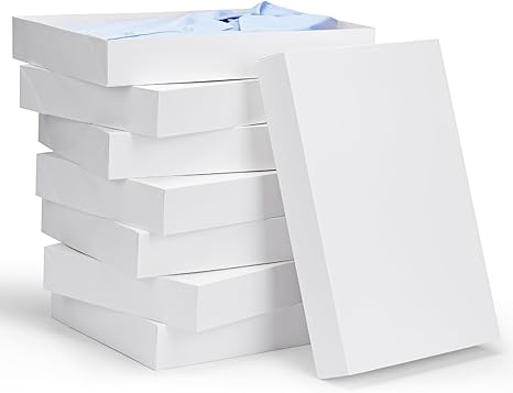 Amazon.com: Moretoes 8pcs Gift Boxes with Lids for Presents, White Robe ...