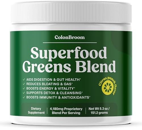 Amazon.com: ColonBroom Superfood Greens Powder | Gut Health Supplement ...