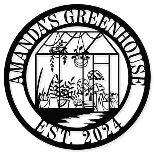 Amazon.com: Personalized Garden Greenhouse Metal Name Sign,Customized ...