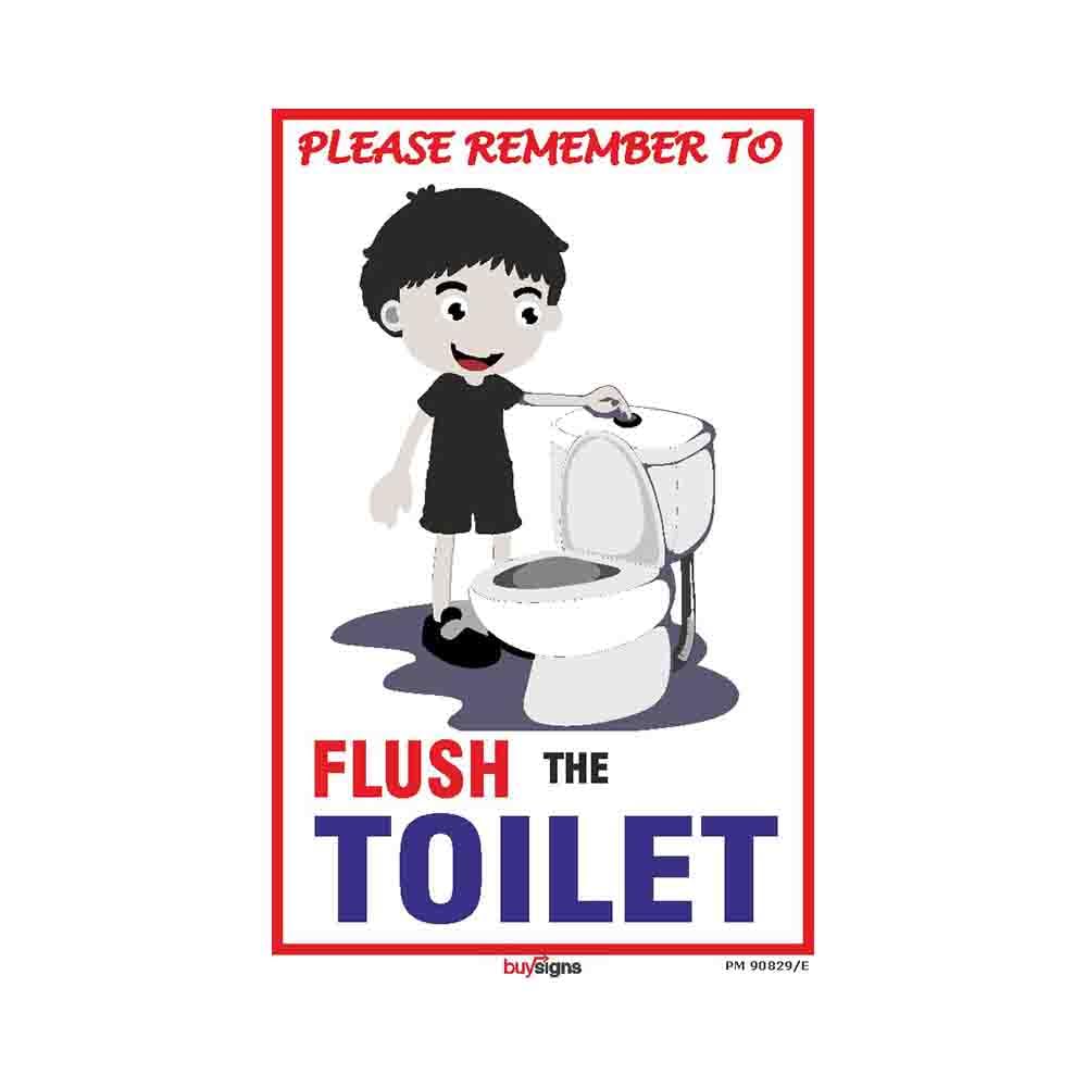 Buysigns.in - Please Remember to Flush The Toilet Sign in English ...