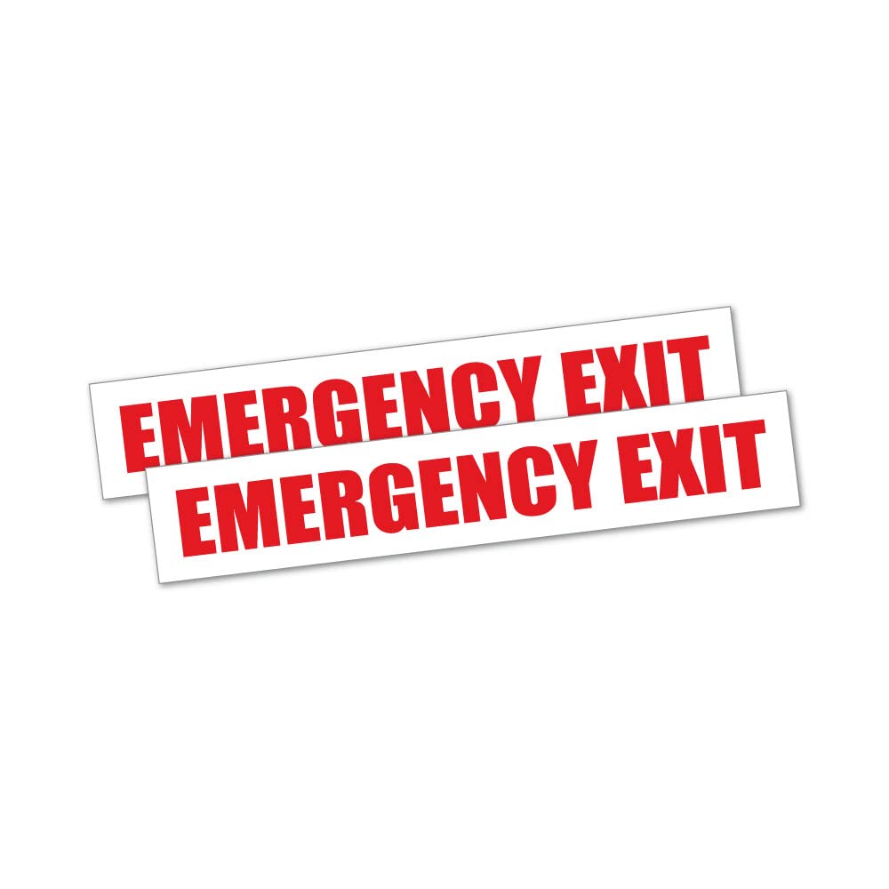 Amazon.com: 2X Emergency Exit Sticker Decal Safety Sign Car Vinyl ...
