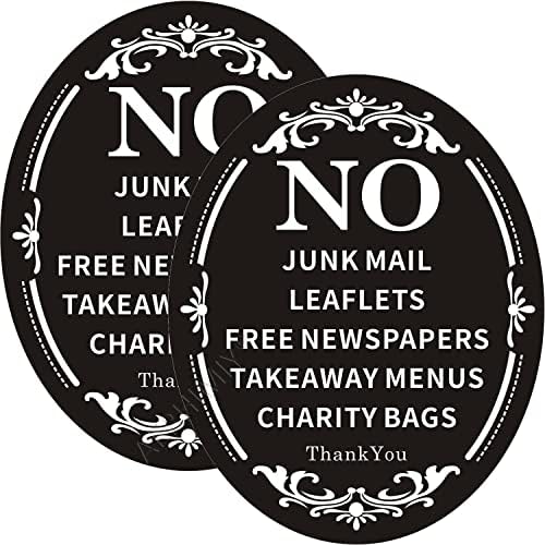 London Heritage Metal No Junk Mail Sign Sticker Self Adhesive Door Wall ...