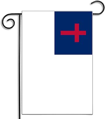 Amazon.com: Brotherhood Bandera cristiana azul con cruz roja, bandera ...