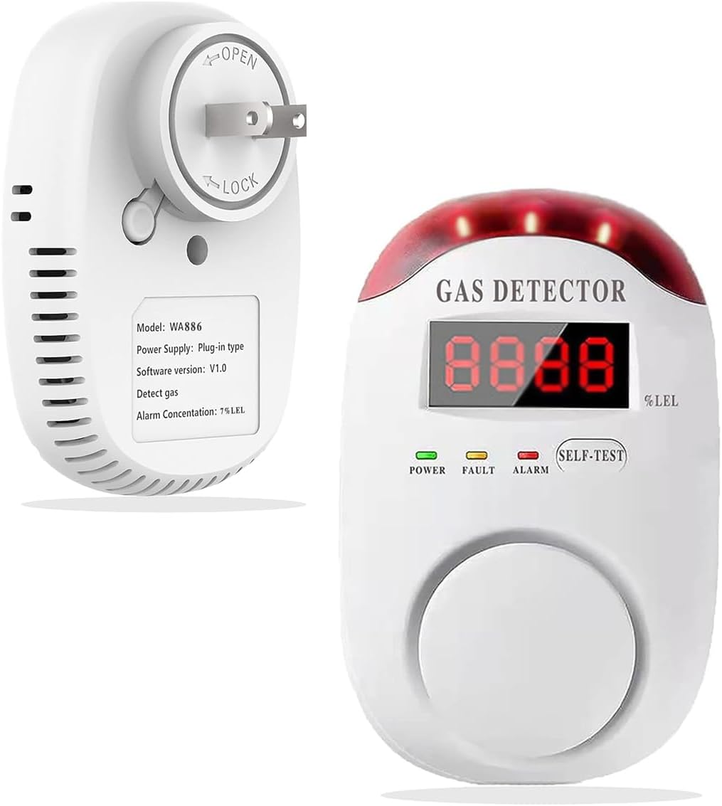 Amazon.com: Plug-in Natural Gas Detectors for Home,Propane Detector ...