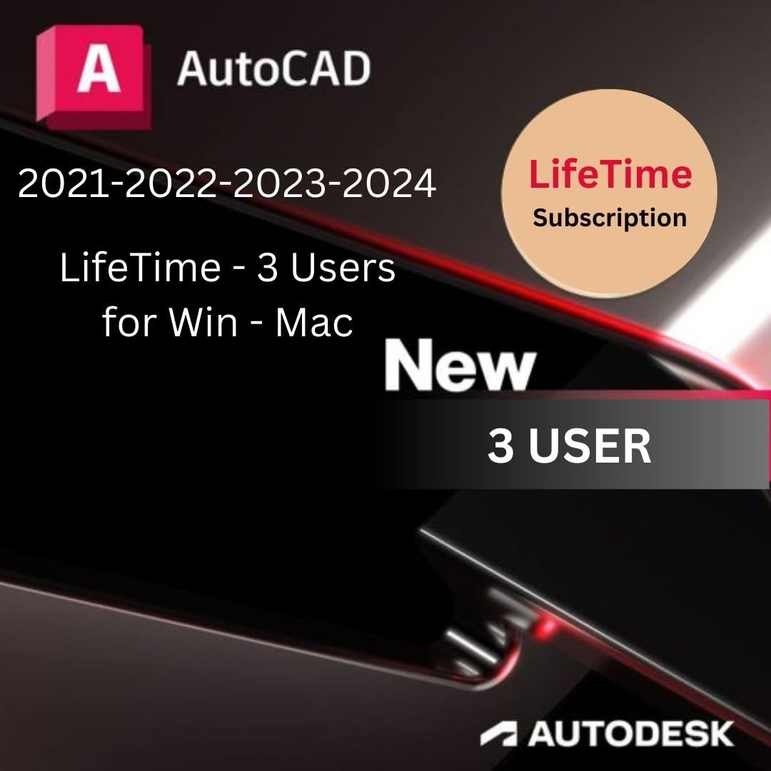 Buy AutoCAD 2024/2023/2022/2021 | LifeTime Subscription | 3 Users | Win & Mac | Official Site ...