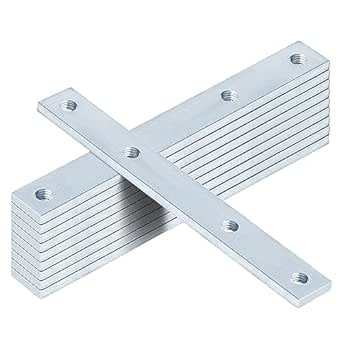 10 Pcs Rectangular Bearing Plate Washer with 4 Threaded Hole, Fit for ...