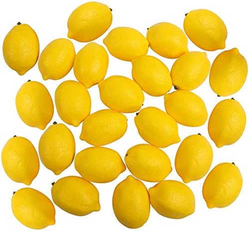 Amazon.com: 20 pcs Fake Lemons Decorations Faux Fruits Artificial ...