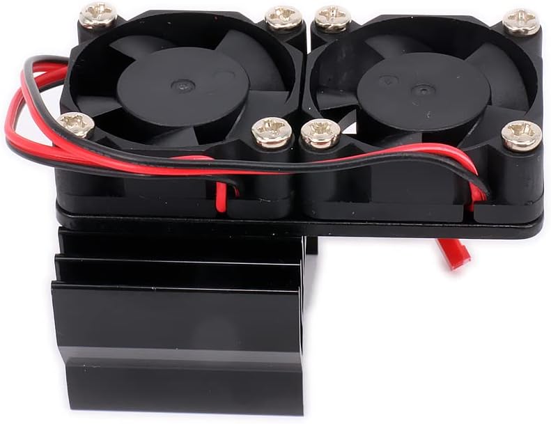 RCAWD RC Motor heatsink ,RC Motor Radiator with 2 Fans heat sink for RC ...