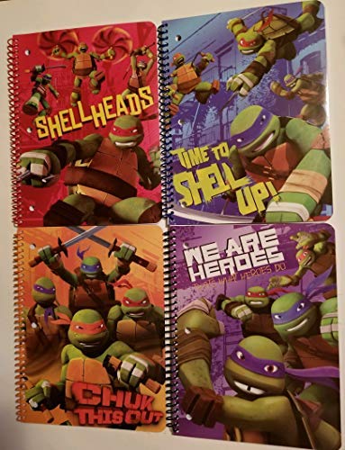 Teenage Mutant Ninja Turtles School Notebooks (Set of 4): 0648917332052 ...