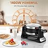 Amazon.com: Waffle Maker, Double Belgian Waffle Maker 180°Flip, 1400W ...