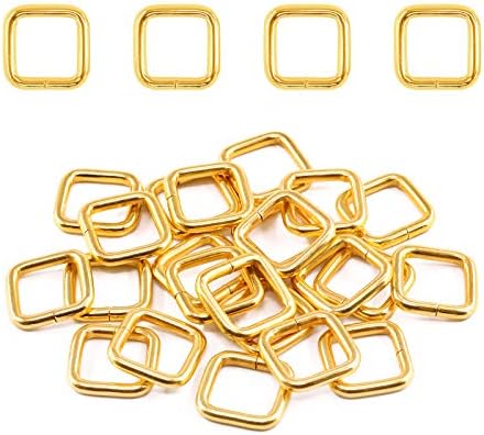 Amazon.com: Swpeet 100 Pcs Assorted Metal Rectangle Ring, Webbing Belts ...