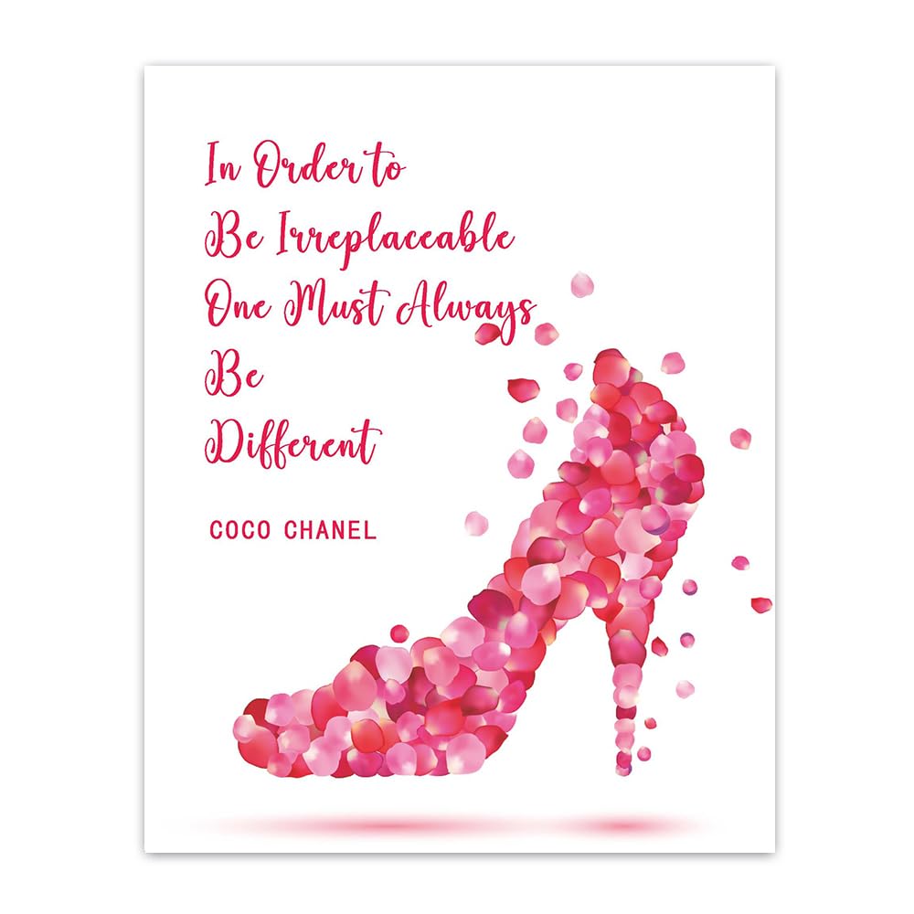 Inspirational Quote Wall Art Prints Poster,Coco Chanel Saying In Order ...