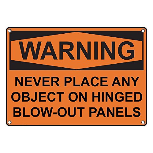 Weatherproof Plastic OSHA Warning Never Place Any Object On Hinged Blow ...