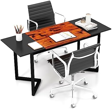 GIANTEX 160 cm Long Computer Desk, Industrial Desk with Spliced Table ...