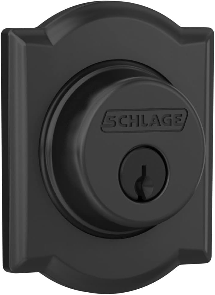 Schlage Lock Company, Matte Black Schlage B60n622k4 Single Cylinder ...