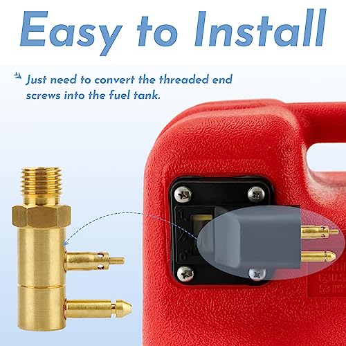 Snapklik.com : Brass Boat Tank Fitting, 1/4 Inch NPT Male Thread Fuel ...
