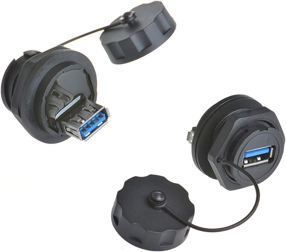 Amazon.com: ANMBEST 2PCS Electrical USB3.0 IP67 Waterproof Connector ...